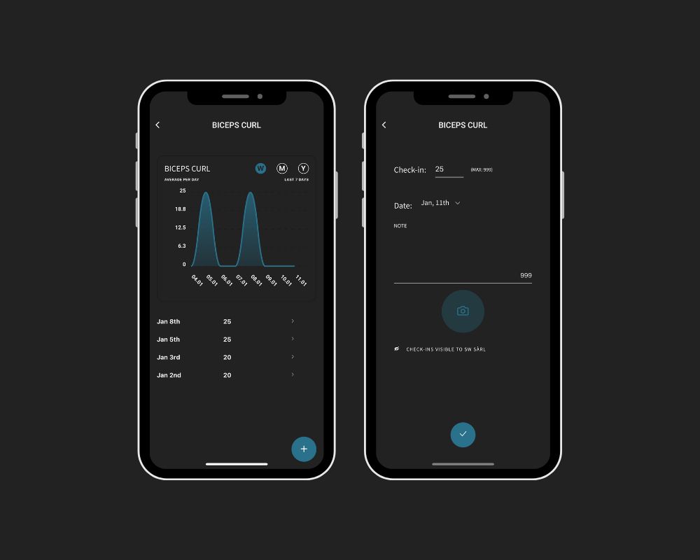 The SmartWorkout App, designed for Resistance Band Workouts
