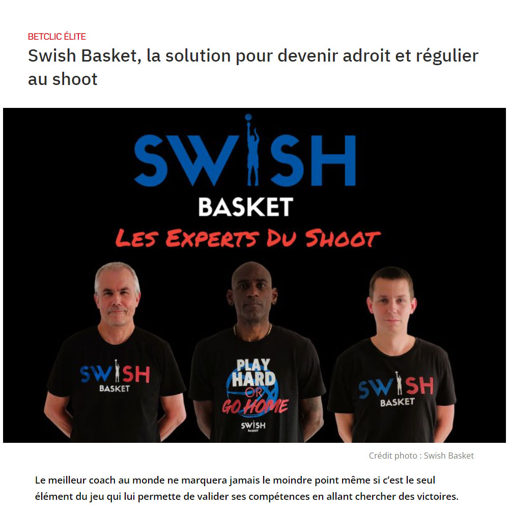 Dans les Médias – Swish Basket : les Experts du Shoot au Basketball